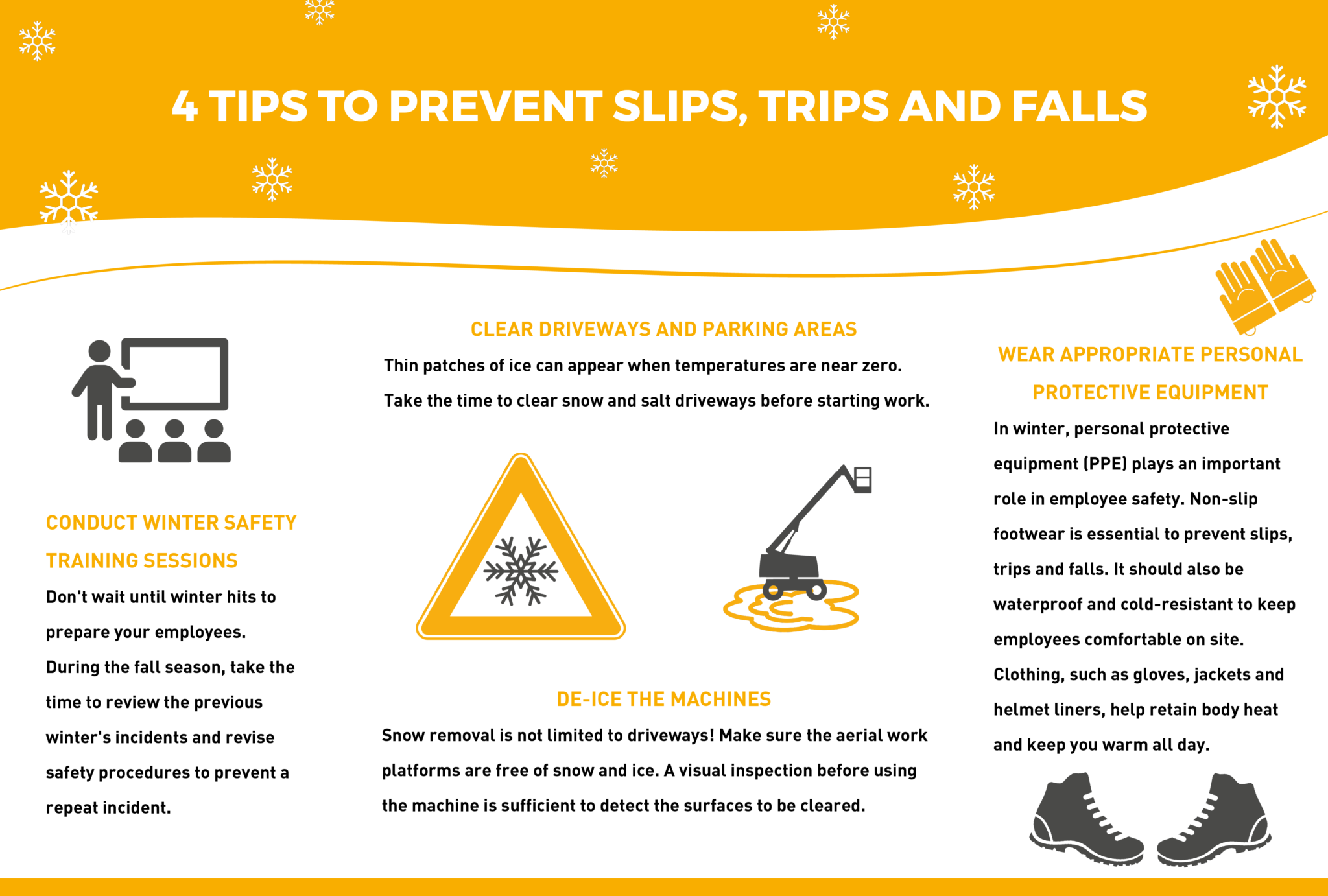 II. Tips for working in winter conditions - Haulotte Blog